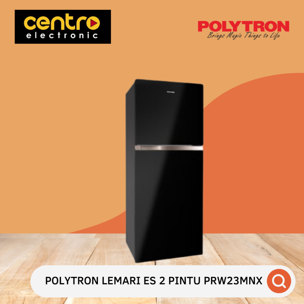 Jual POLYTRON LEMARI ES 2 PINTU BELLEZA JUMBO 220L PRW 23 MNX PRW23MNX ...