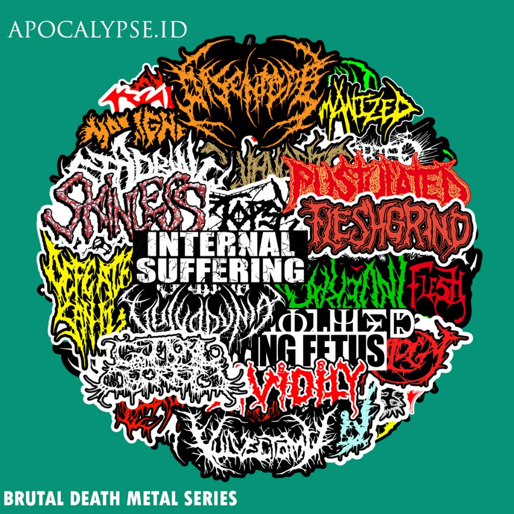 Jual sticker pack BRUTAL DEATH METAL series #1 - DISGORGE / GORGASM ...
