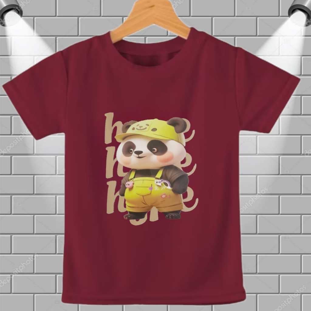 Jual Kaos PANDA GREEN anak laki laki dan perempuan / baju anak unisex ...