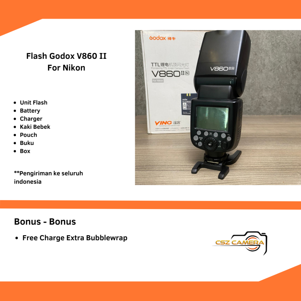 Jual Flash Godox V860 II For Nikon | Shopee Indonesia
