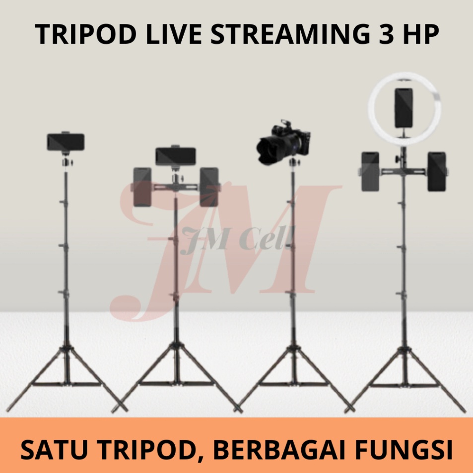 Jual Baru Aman Tripod Hp Bluetooth Remote Ring Light 2 Meter Live ...