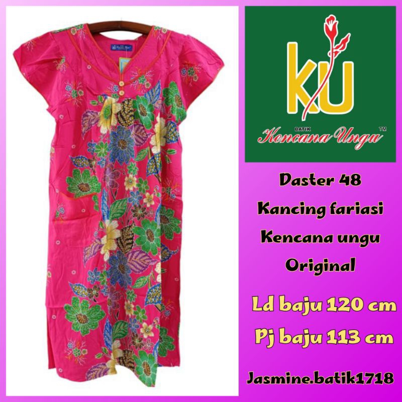 Jual Daster 48 kancing fariasi//non kancing// Ld 120 cm// kencana ungu ...