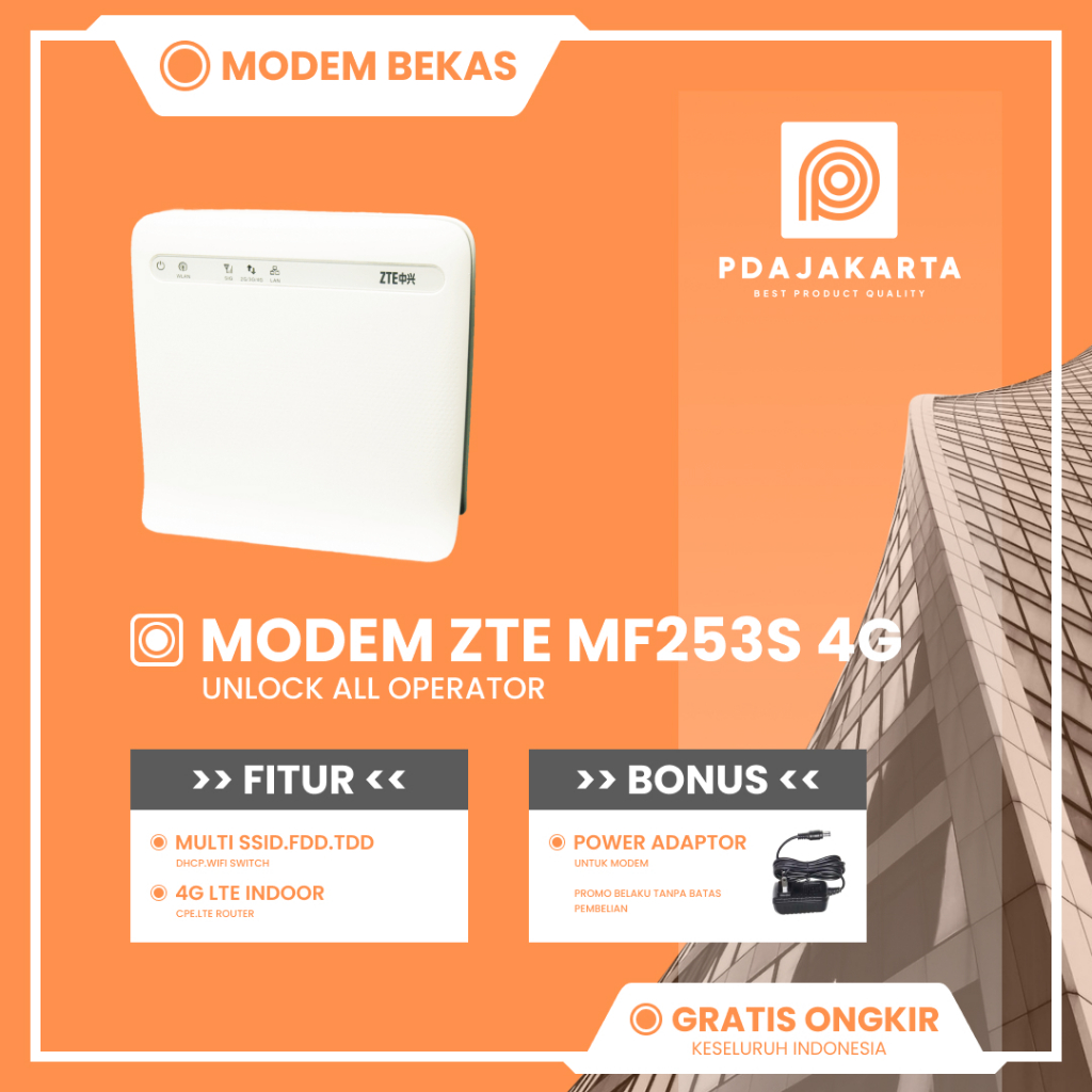 Jual Modem ZTE MF253S 4G LTE Router CPE Modem+WiFi+Router+4G LTE Bekas ...