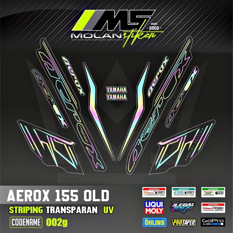 Jual Decal Sticker Striping Variasi Transparan Uv Aerox Old Motif Aerox ...