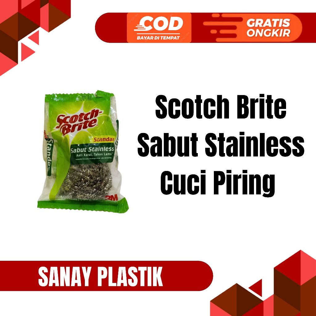 Jual 3M SCOTCH BRITE SABUT STAINLESS | Shopee Indonesia