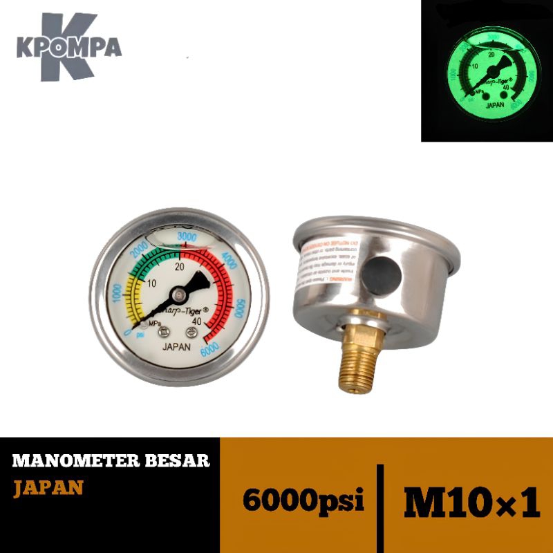 Jual Manometer Besar 6000psi bisa nyala di tempat gelap, Sparepart ...
