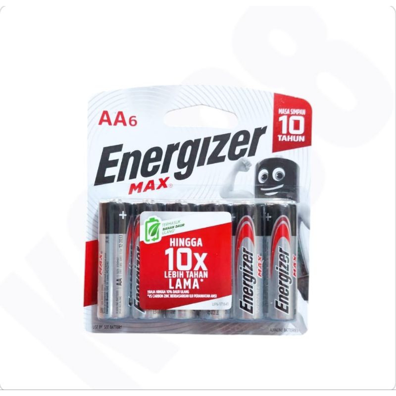 Jual Baterai Energizer AA Alkaline isi 6 Pcs ENZR2ALK6PC | Shopee Indonesia
