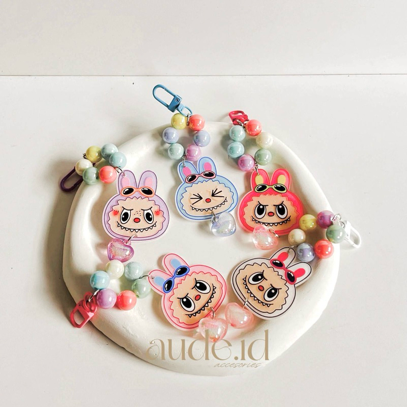Jual AUDE - Labubu Acrylic Pearl Keychain | Gantungan Akrilik Labubu ...