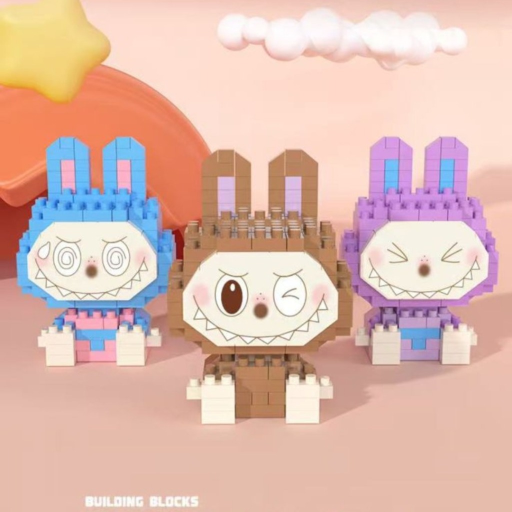 Jual [TSJ] Mainan Mini Brick Karakter Labubu / Balok Susun Mini ...