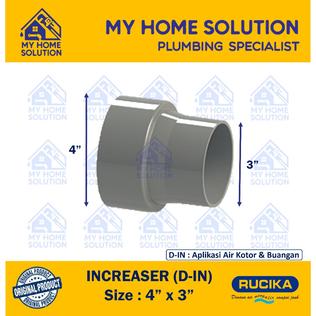 Jual INCREASER | VLOK SOCK | VLOK SOK 4" x 3" RUCIKA Tipe D-IN | Shopee ...
