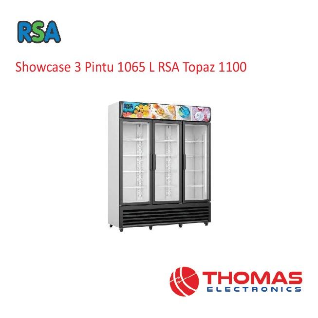Jual Showcase Display Cooler RSA Topaz 1100 1065 L 3 Pintu Garansi ...
