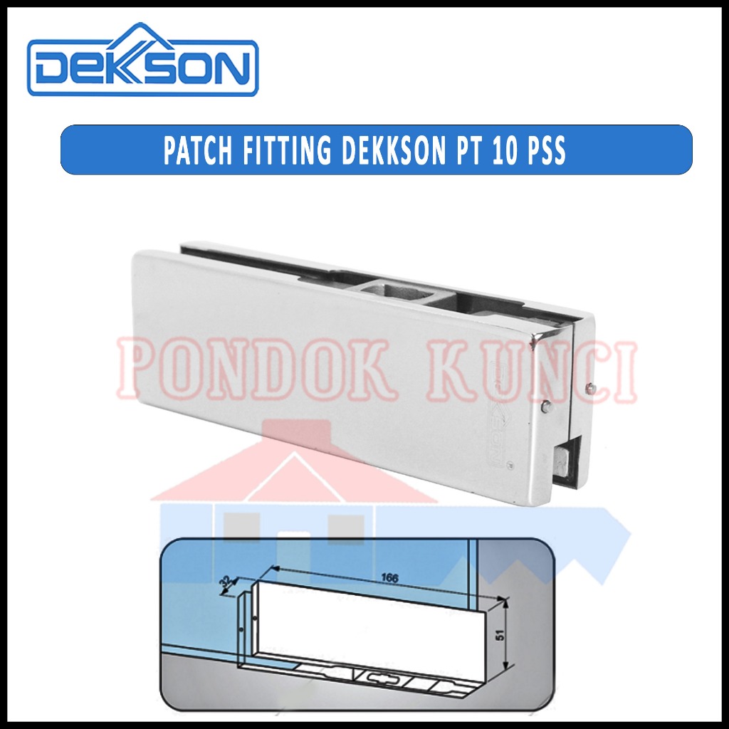 Jual Engsel Pintu Kaca Dekson Patch Fitting Dekkson PT 10 & PT 20 Pintu Kaca Tempered Glass ...