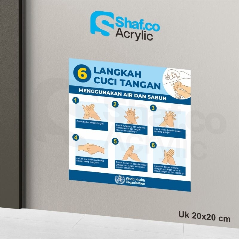 Jual STICKER 6 LANGKAH CUCI TANGAN // STICKER // RAMBU-RAMBU | Shopee ...
