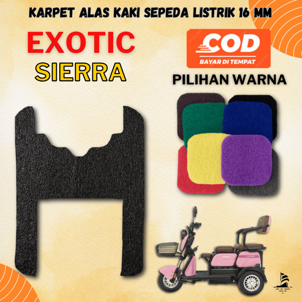 Jual Karpet Sepeda Motor Listrik Roda 3 EXOTIC SIERRA Waterproof - Mie ...