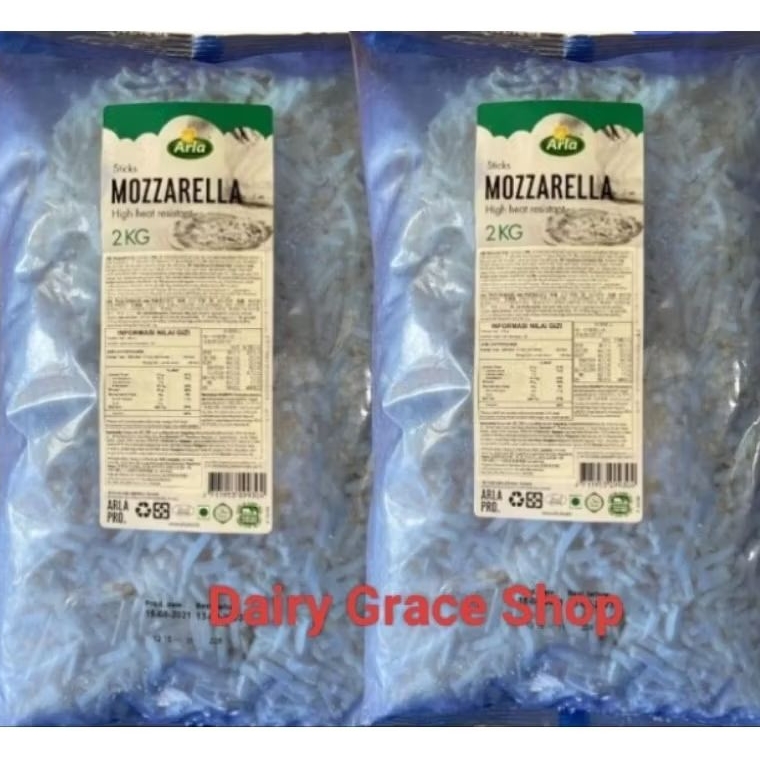 Jual Dairy Partners Mozzarella Shredded 2 KG | ARLA PRO Mozzarella ...
