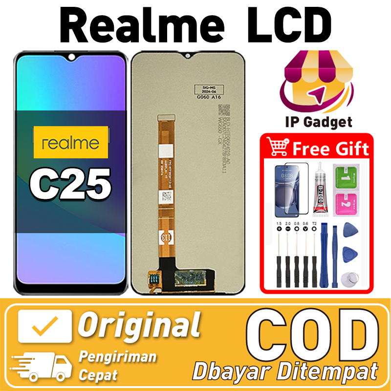 Jual Original Lcd REALME C25 FULLSET GIFTS asli Layar hp touchscreen ...