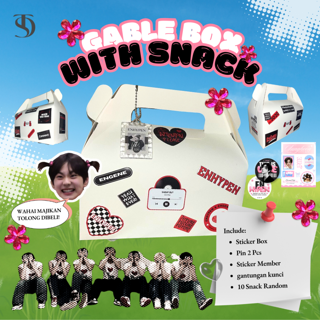 Jual [L] gift box ENHYPEN / gable box/ tempat kado hadiah/ ultah/ snack box | UK BESAR | BACA ...