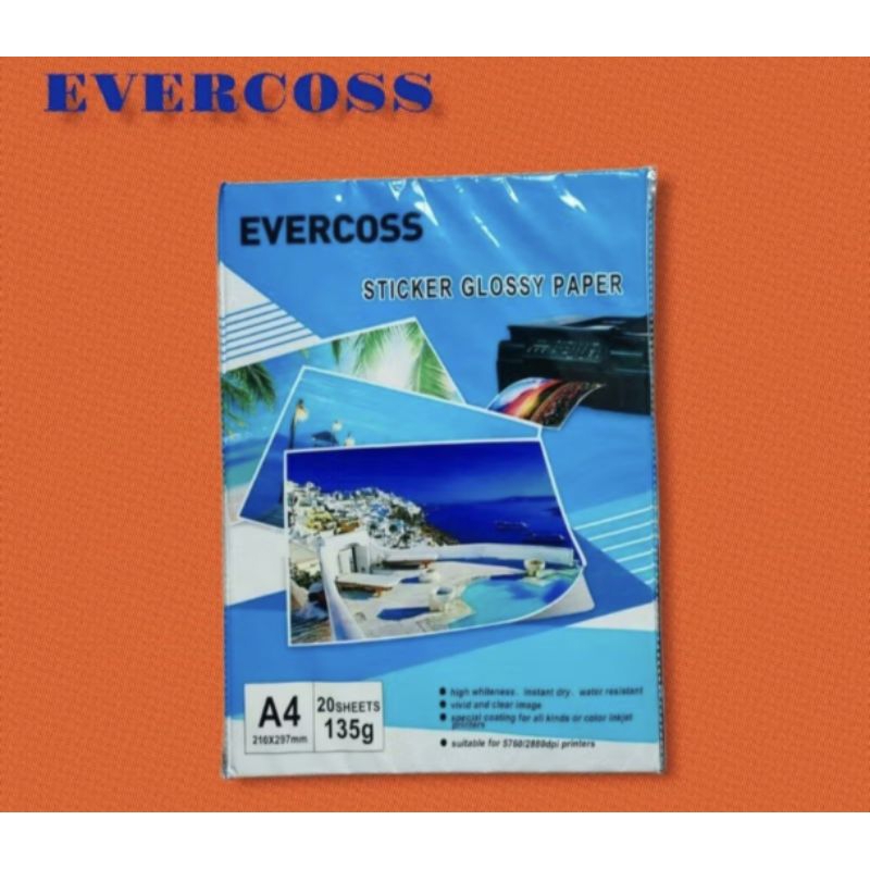 Jual Evercross Stiker Glossy Paper A4 135g (1pak) | Shopee Indonesia
