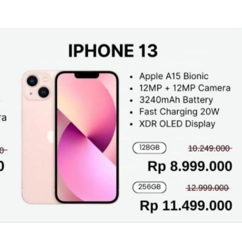 Jual Apple iPhone 13 Mini A15 Bionic 128GB | Shopee Indonesia