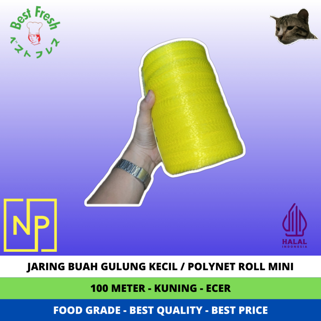 Jual Jaring Buah Gulung Kecil / Polynet Roll Mini - BEST FRESH - 100 ...