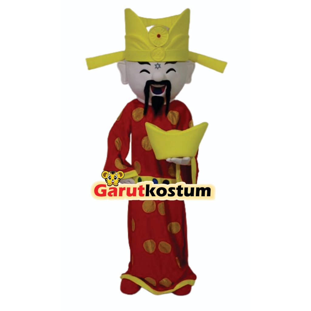 Jual Kostum maskot badut fu lu shou lucu kuning setelan karnaval ...
