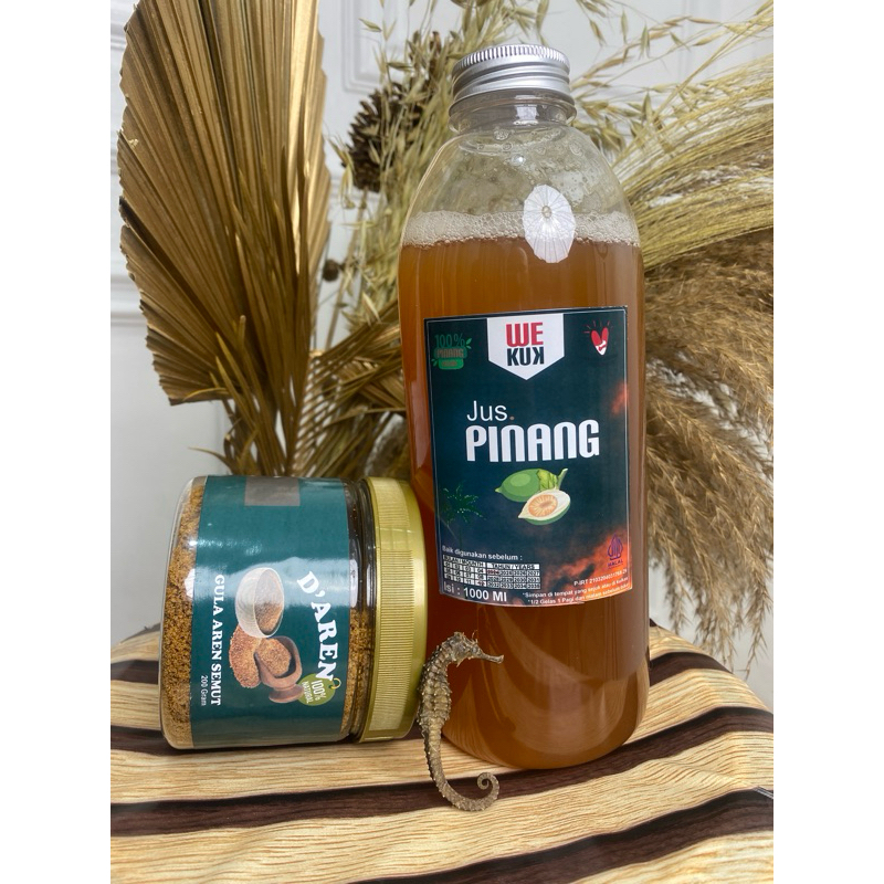 Jual Saripati buah pinang jus pinang muda plus kuda laut dan gula aren ...