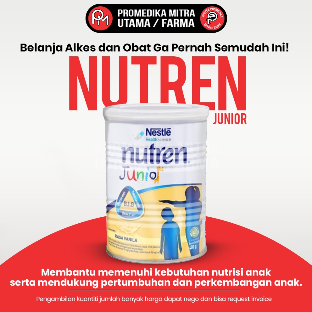 Jual Nutrien Junior Vanila 400 gr / Kaleng / Susu Formula 1 - 10 tahun ...
