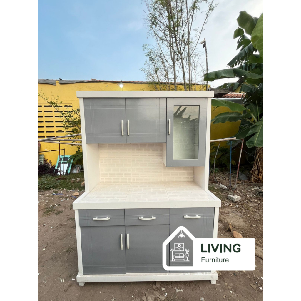 Jual Lemari sayur / rak piring kayu / rak dapur / kitchen cabinet / rak ...