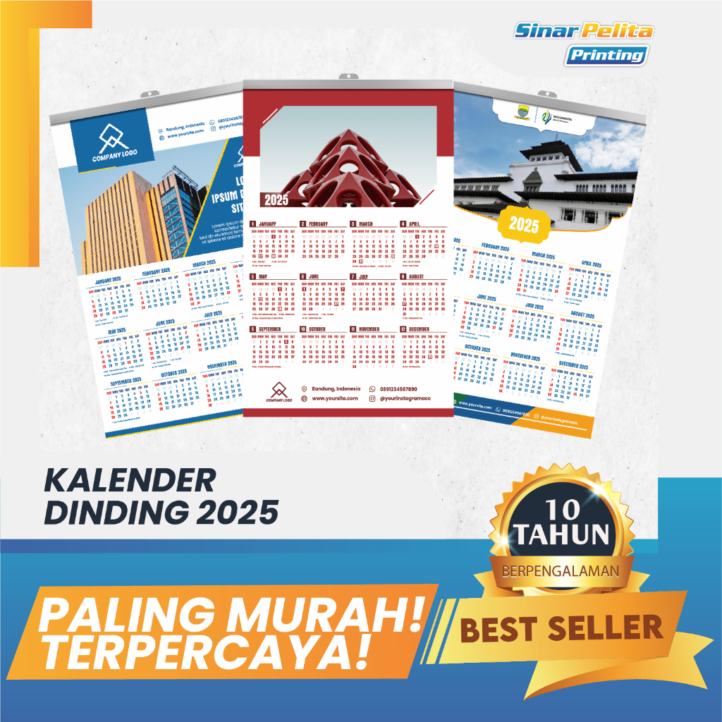 Jual Kalender Dinding 1 Lembar 12 Bulan | Kalender Dinding Custom ...