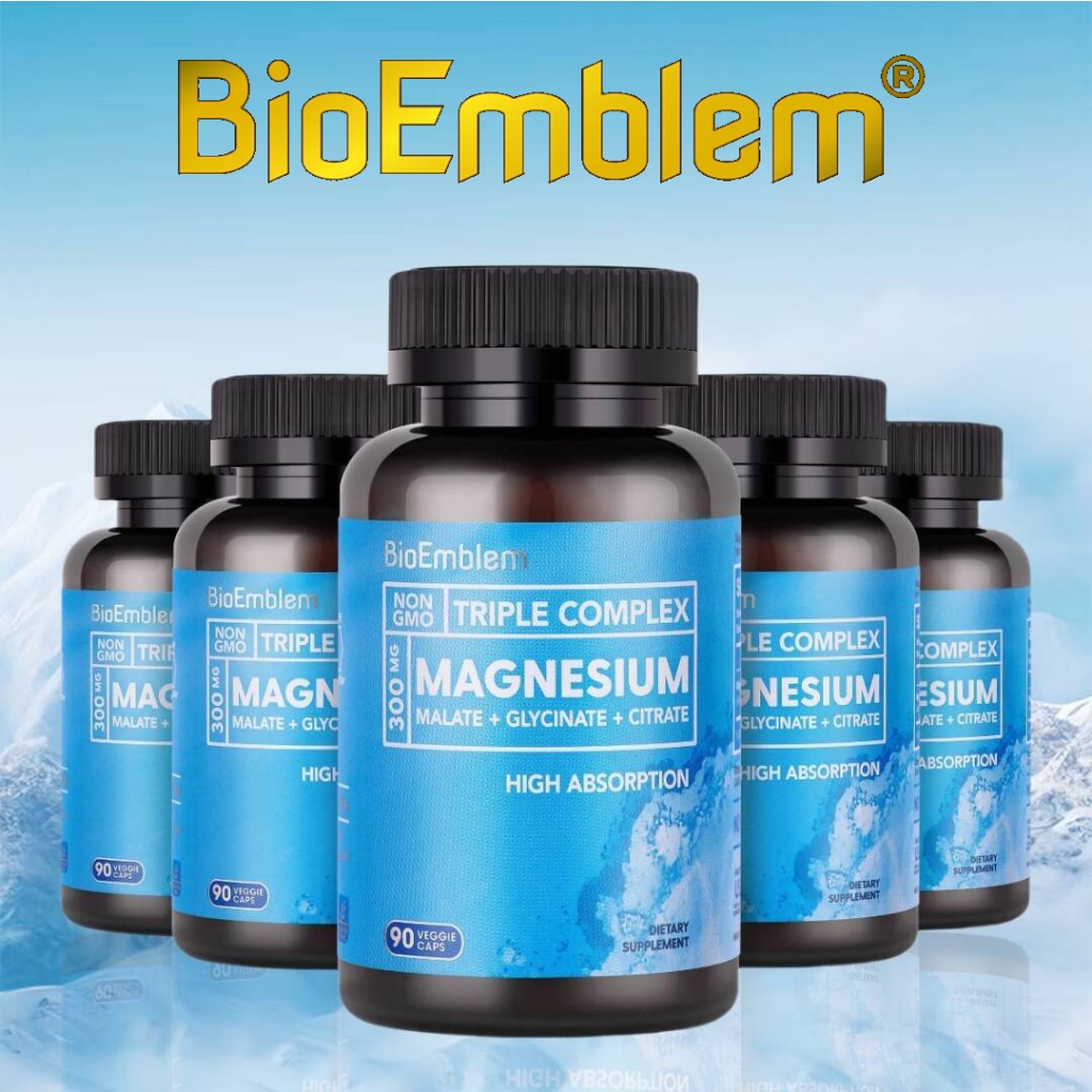 Jual BioEmblem Triple Complex Magnesium 90 Capsules 300MG Malate + Glycinate + Citrate | Shopee ...