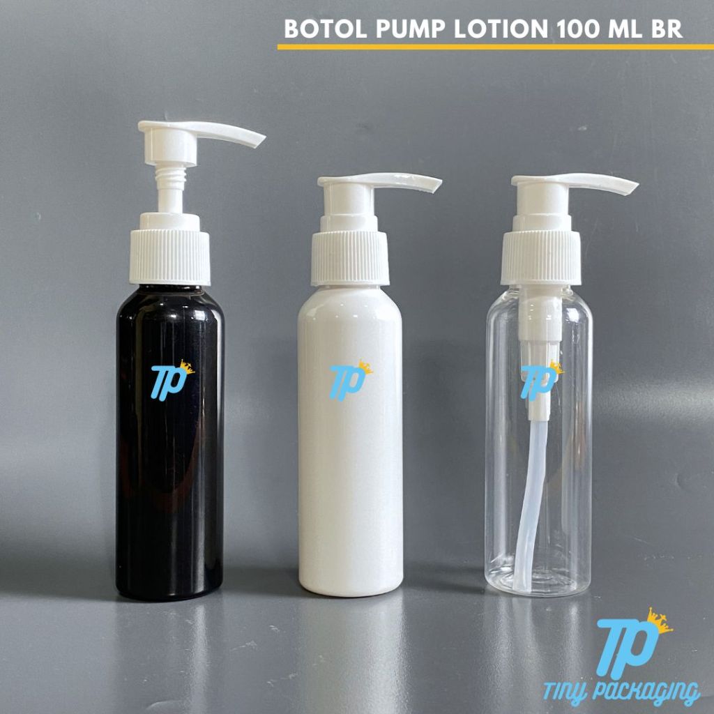 Jual Botol Pump 100 ml Neck 24 BR | Botol Pump Lotion 100 ml | Shopee Indonesia