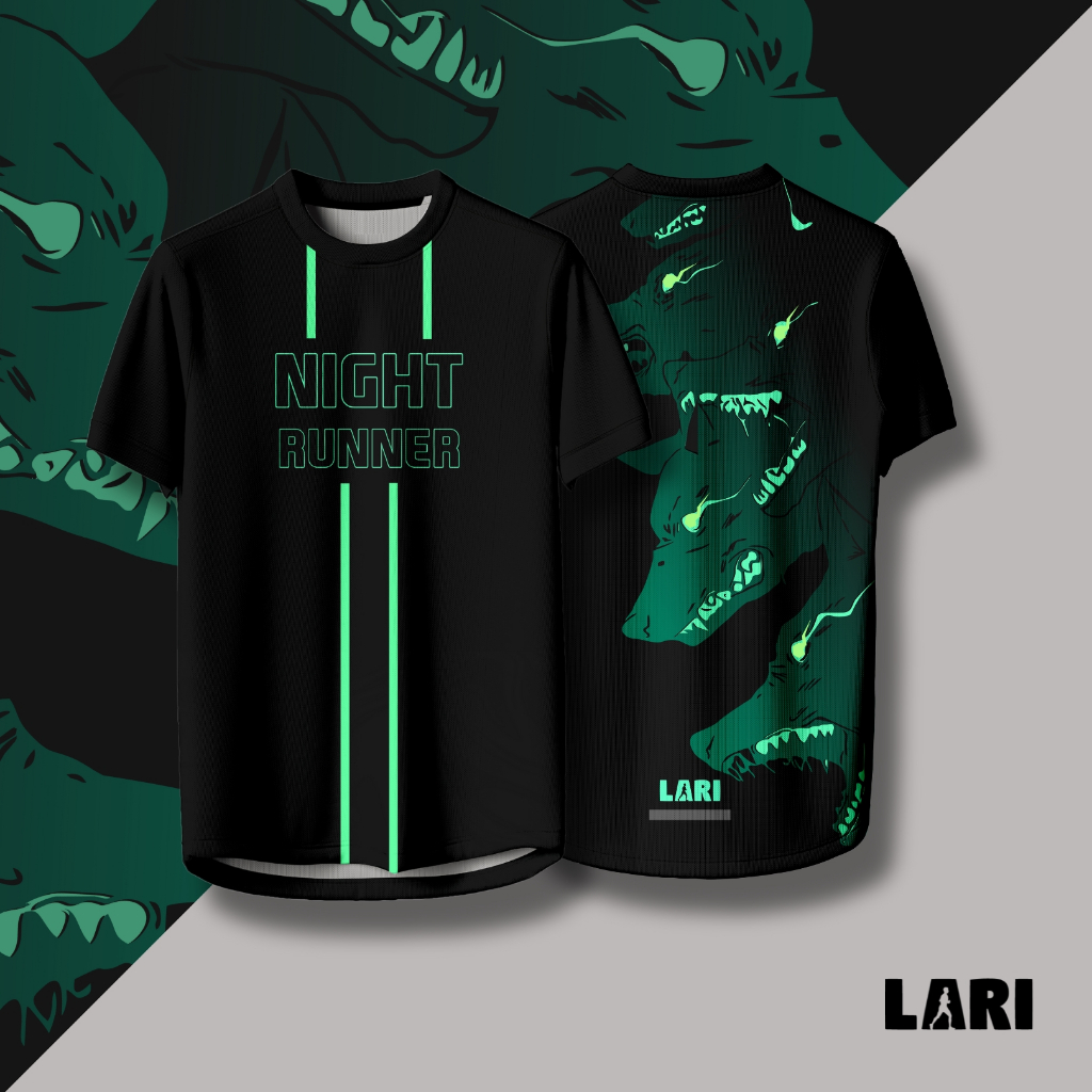 Jual JERSEY LARI - Jersey Night Runners Dry Fit Running | Shopee Indonesia