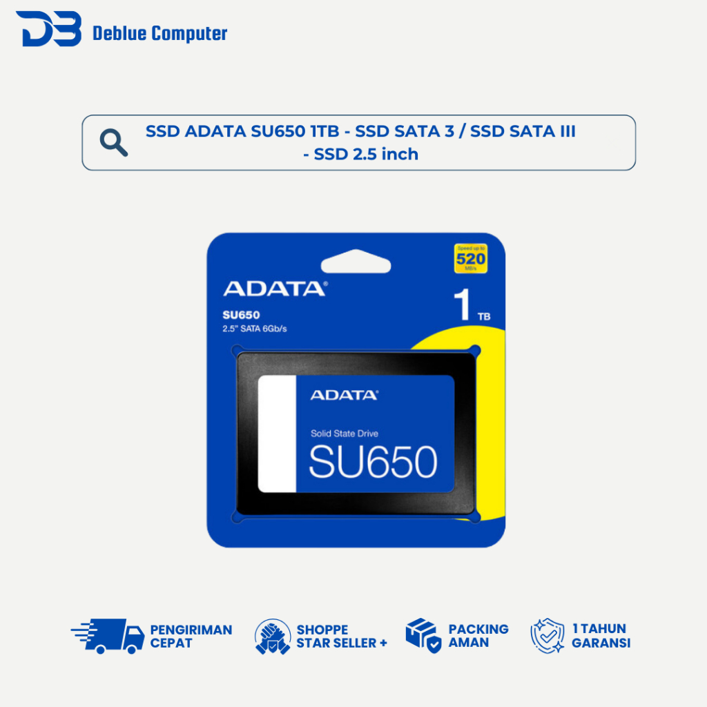 Jual SSD ADATA SU650 1TB - SSD SATA 3 / SSD SATA III - SSD 2.5 inch ...