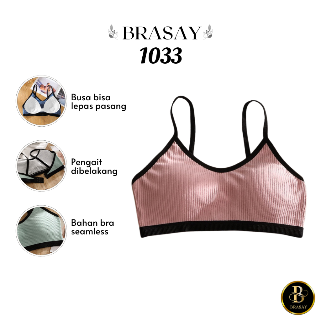 Jual Brasay Bra Fashion Wanita Bra Tanpa Kawat Sport Bra Push Up 1033 ...