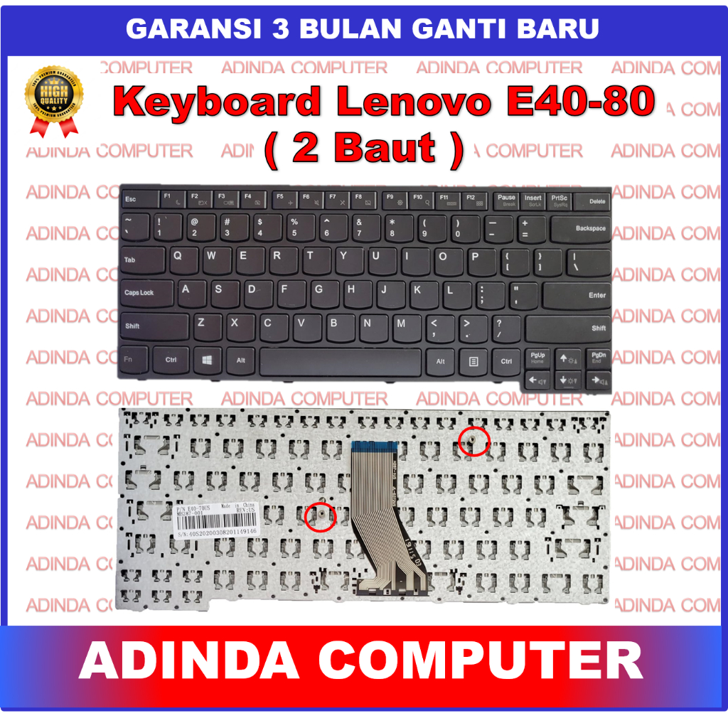 Jual Keyboard Lenovo E40-80 E40-70 E40-30 E40-45 E40-81 E41-70 E41-80 | Shopee Indonesia