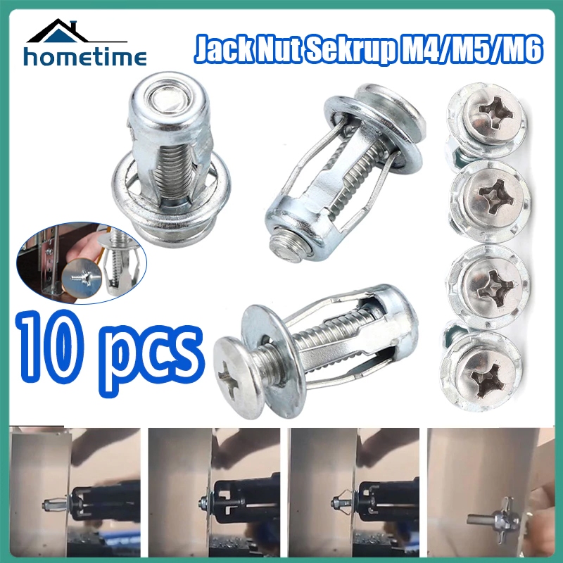 Jual 10PCS Jack Nut/Rivet Plat Metal Sekrup M4 M5 M6 Rivet/Fiser Mur ...