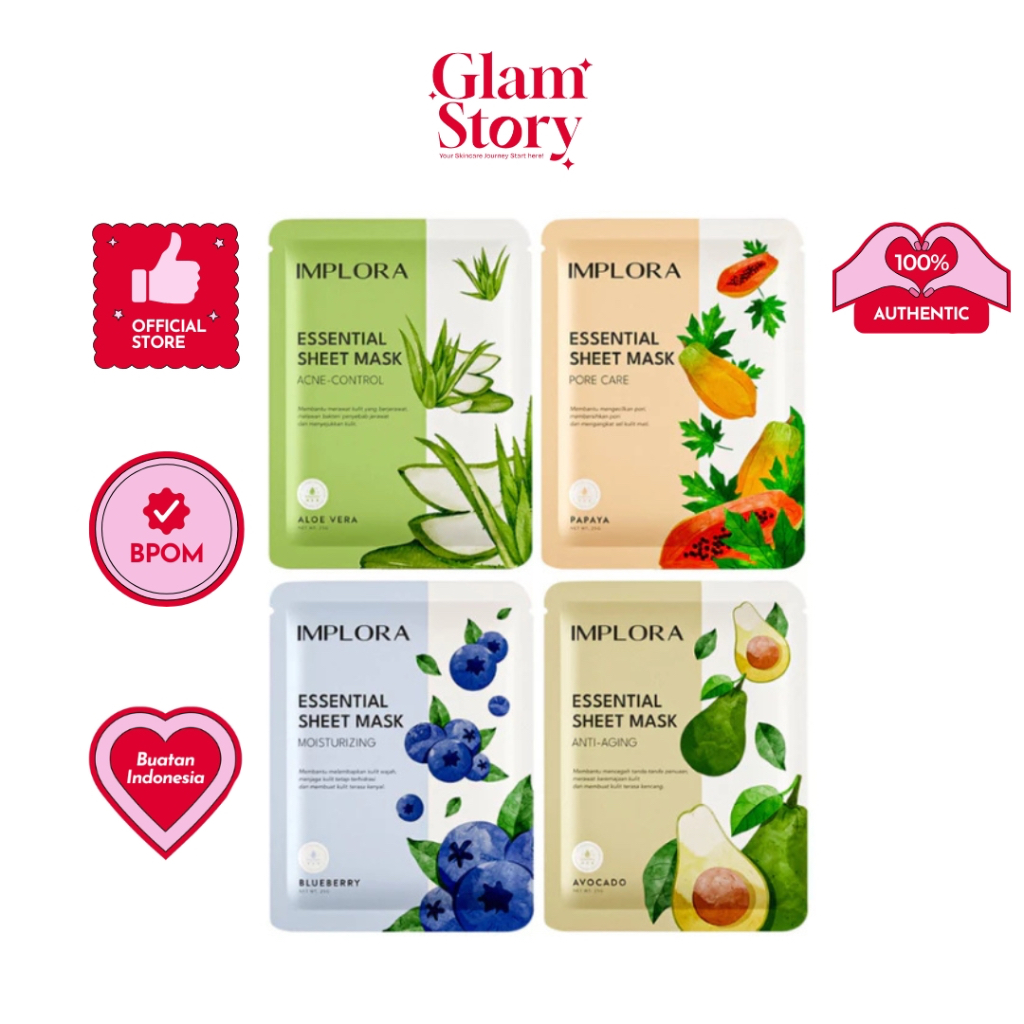 Jual Implora Essential Sheet Mask | Shopee Indonesia