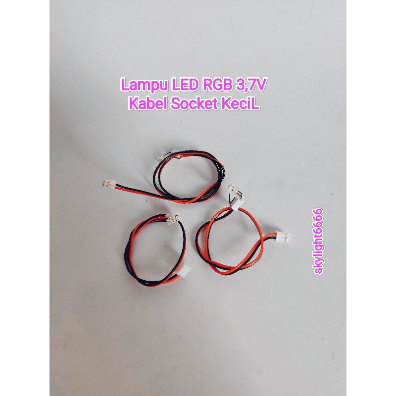 Jual Lampu LED RGB 3,7V (Medium) + Kabel Socket Kecil | Shopee Indonesia