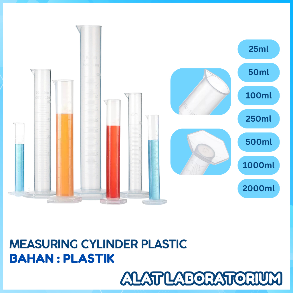 Jual Silinder Ukur Plastik Gelas Ukur Silinder Plastik Measuring ...