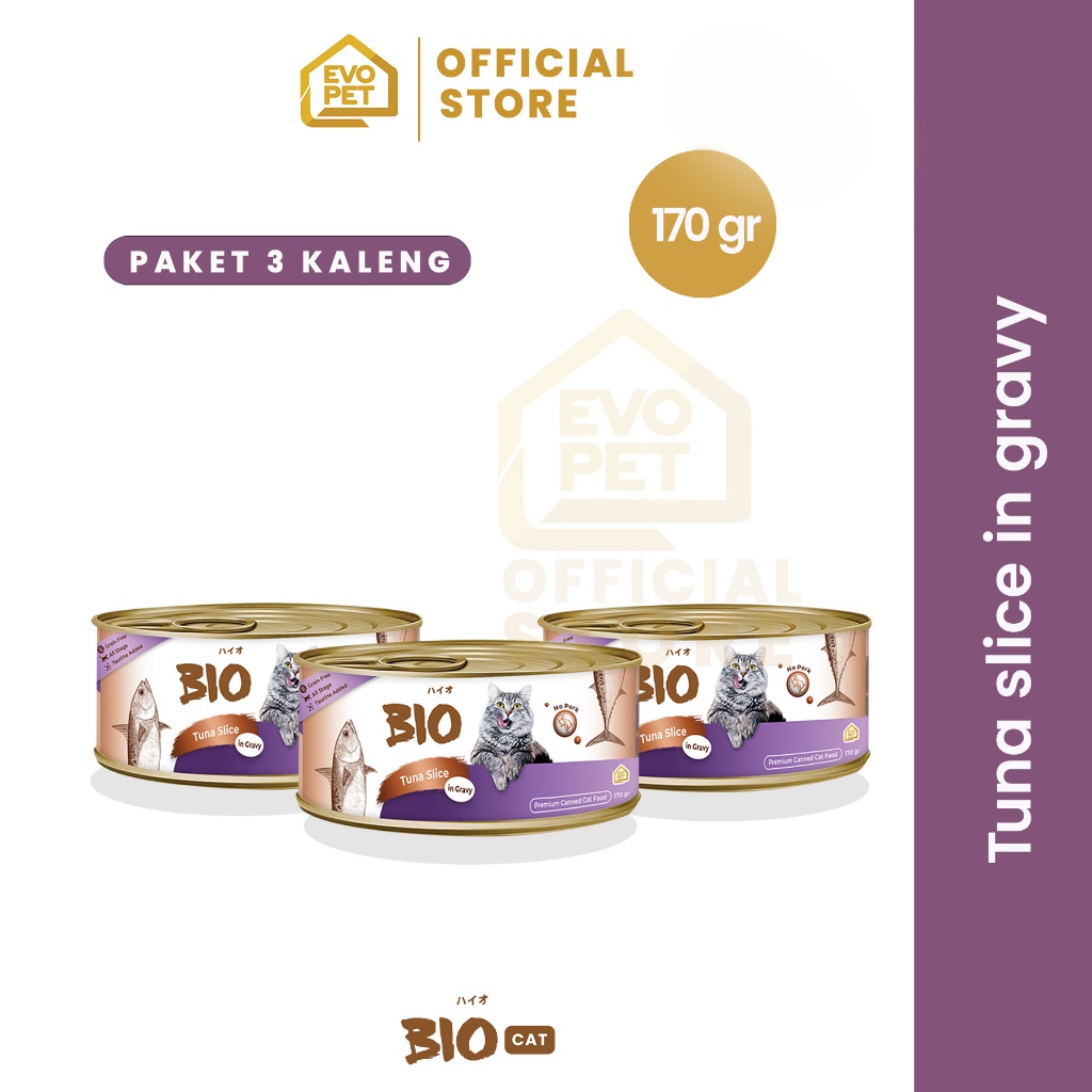Jual [PAKET 3 PCS] Bio Cat Kaleng Makanan Basah 170gr | Shopee Indonesia