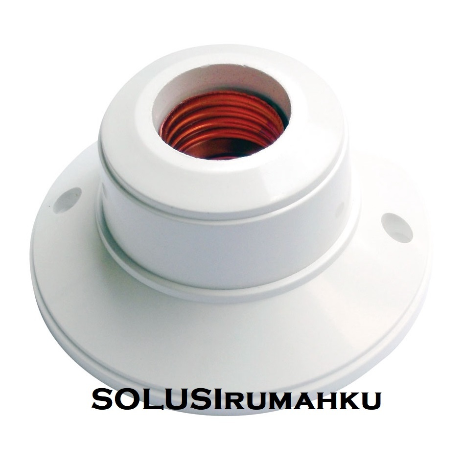 Jual [ INSTANT BANDUNG ] BROCO FITTING PLAFON BULAT PUTIH FITING LAMPU ...