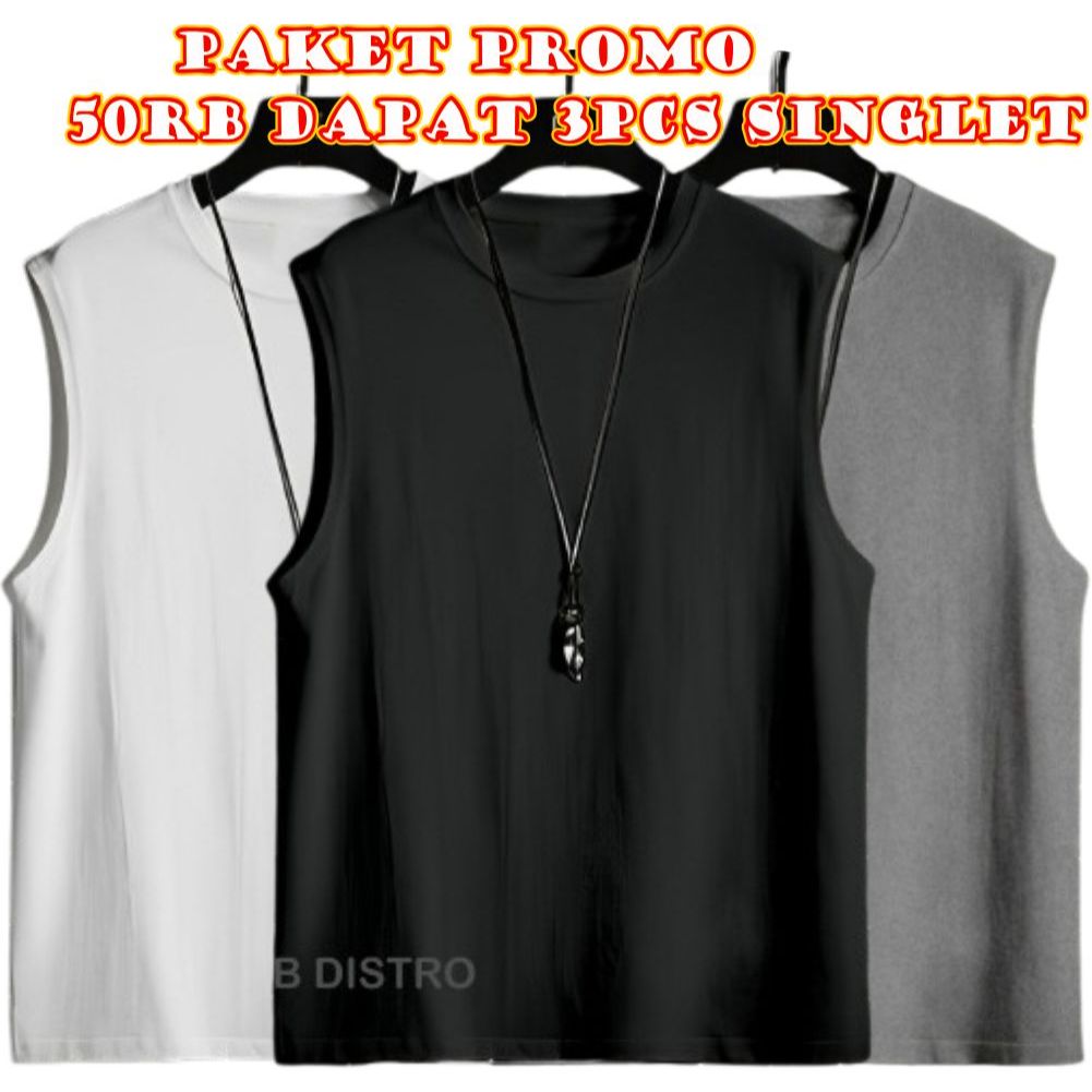 Jual Paket Promo HEMAT Singlet Lekbong Pakaian Distro Dapat 3pcs 50RB ...
