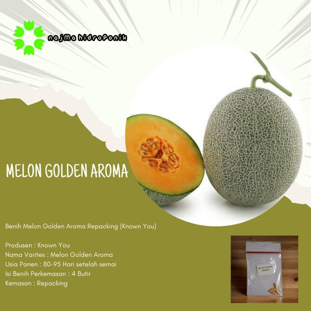 Jual 4 Benih Melon Golden Aroma Repacking (Known You) | Shopee Indonesia