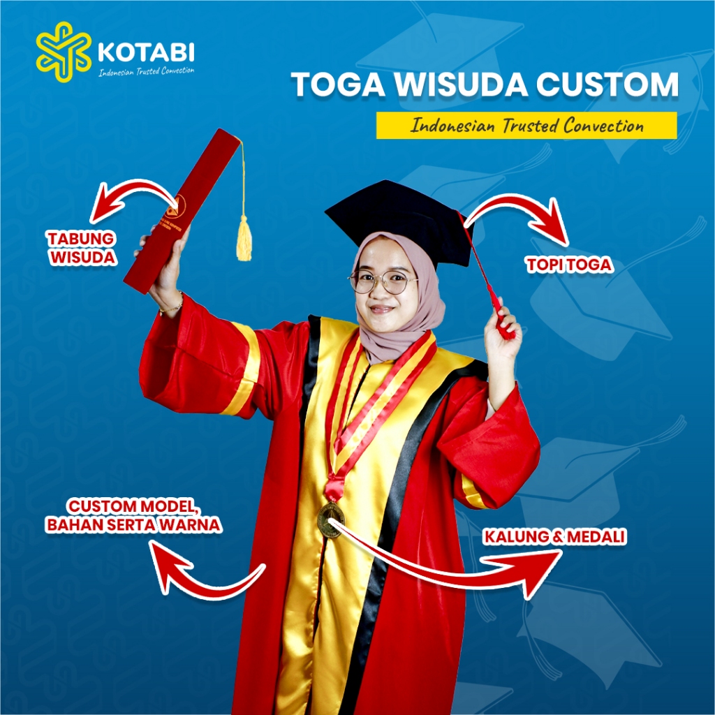 Jual KOTABI - [PRE ORDER]Toga Wisuda Dewasa , Jubah Toga dan aksesoris ...