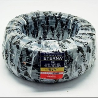 Jual KABEL ENGKEL ETERNA NYY 2x1,5 - 2x2,5 - 2x4 ECER METER KABEL LISTRIK HITAM TEMBAGA KAWAT ...