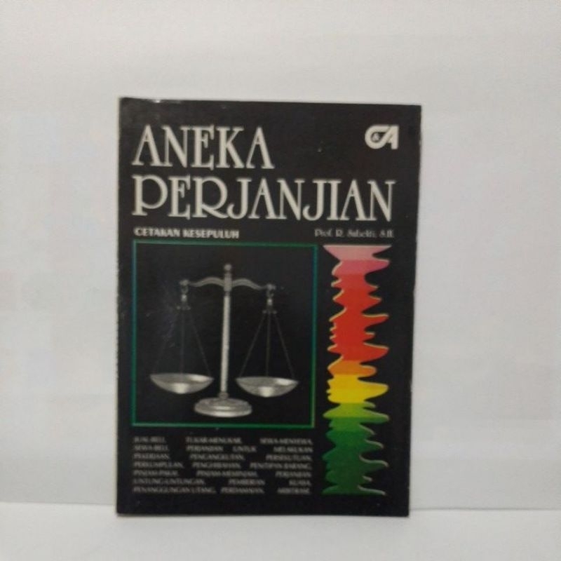 Jual Buku Aneka Perjanjian Cetakan Kesepuluh -Prof. R. Subekti, S.H ...