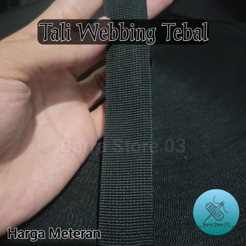 Jual Tali Webbing Tebal / Hitam / 2.5 cm | Shopee Indonesia