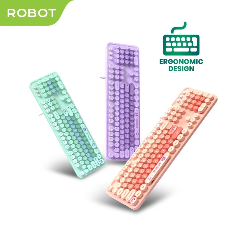 Jual ROBOT RK30 Keyboard Wired Pastel Color Berkabel Portable Office ...