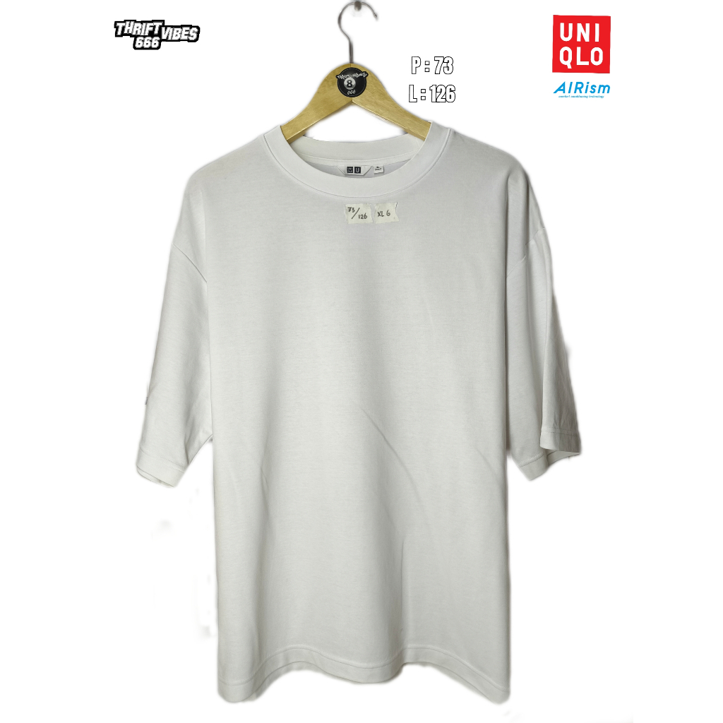 Jual Uniqlo Airism Oversize Putih ( XL6 ) | Shopee Indonesia