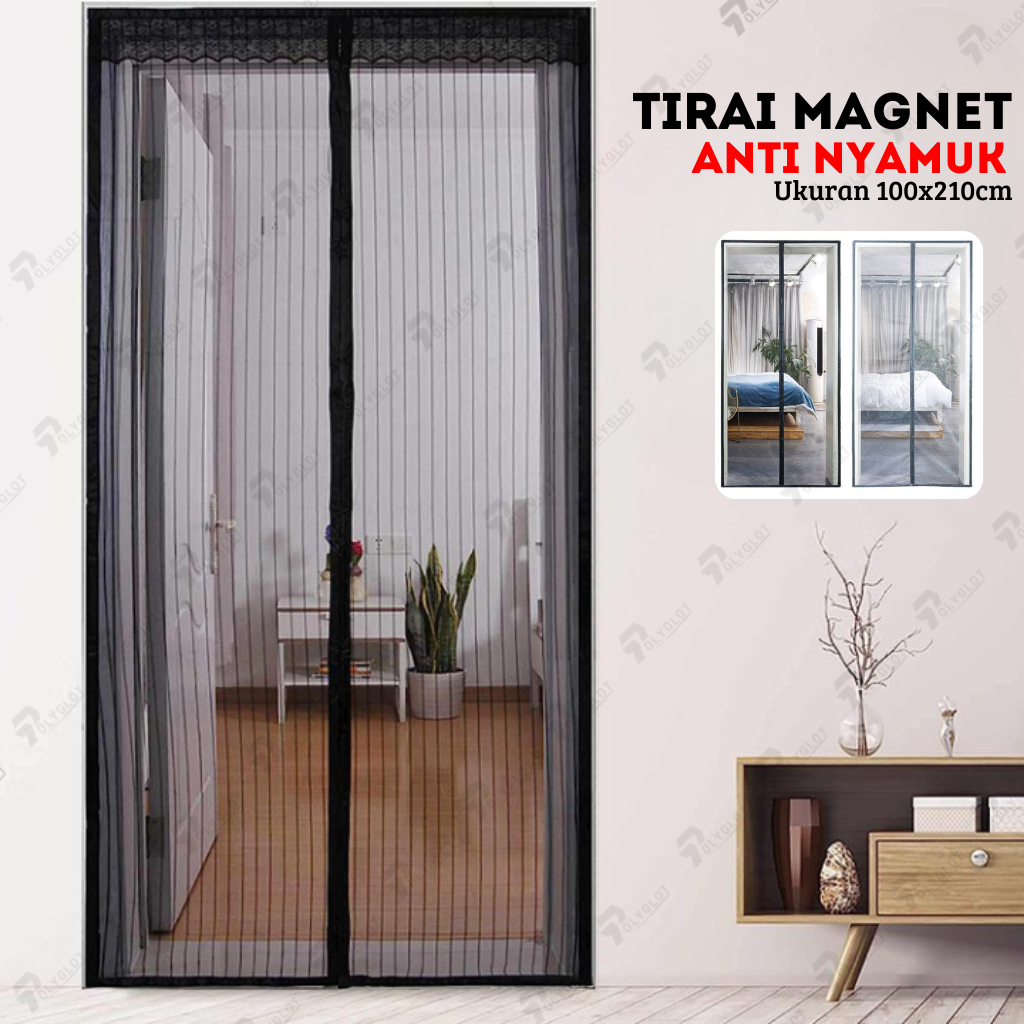 Jual Tirai Pintu Model Magnet Anti Nyamuk Tebal Ukuran 100x210 Cm ...